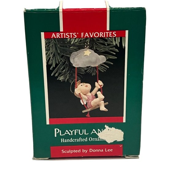 Hallmark | Holiday | Vtg Hallmark Playful Angel 989 Angel Swinging ...